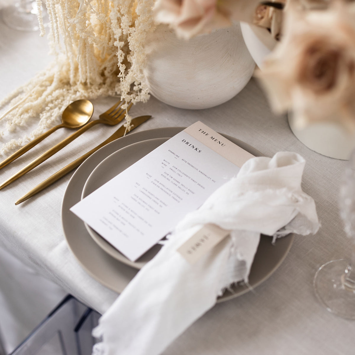 Wedding Menus – Peppermint Press