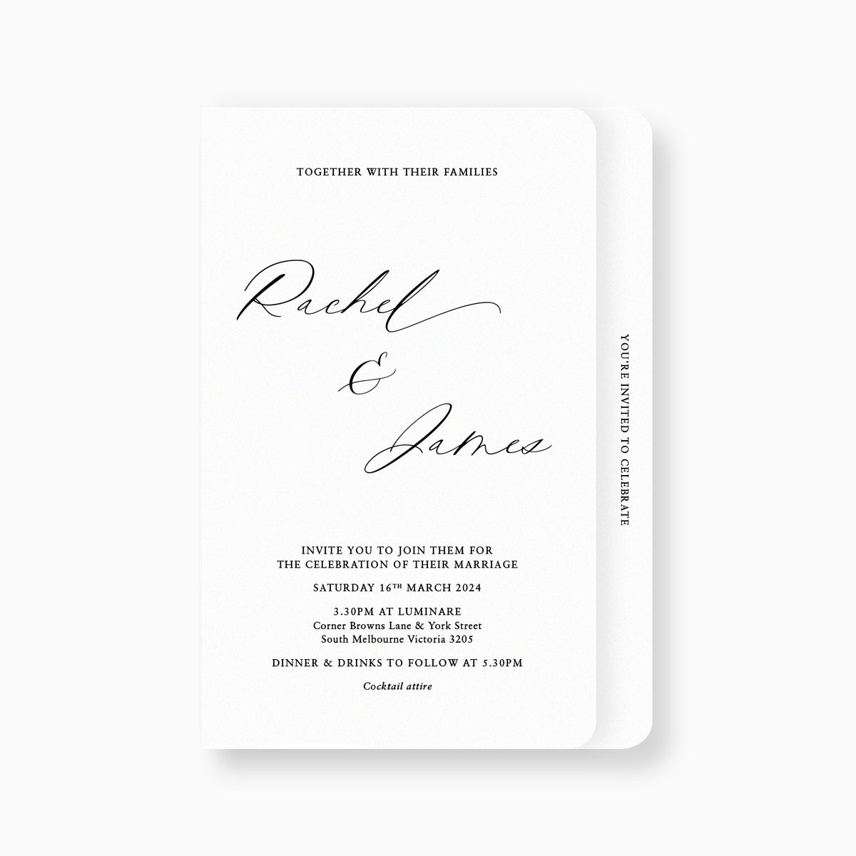 Amour Folding Wedding Invitation – Peppermint Press