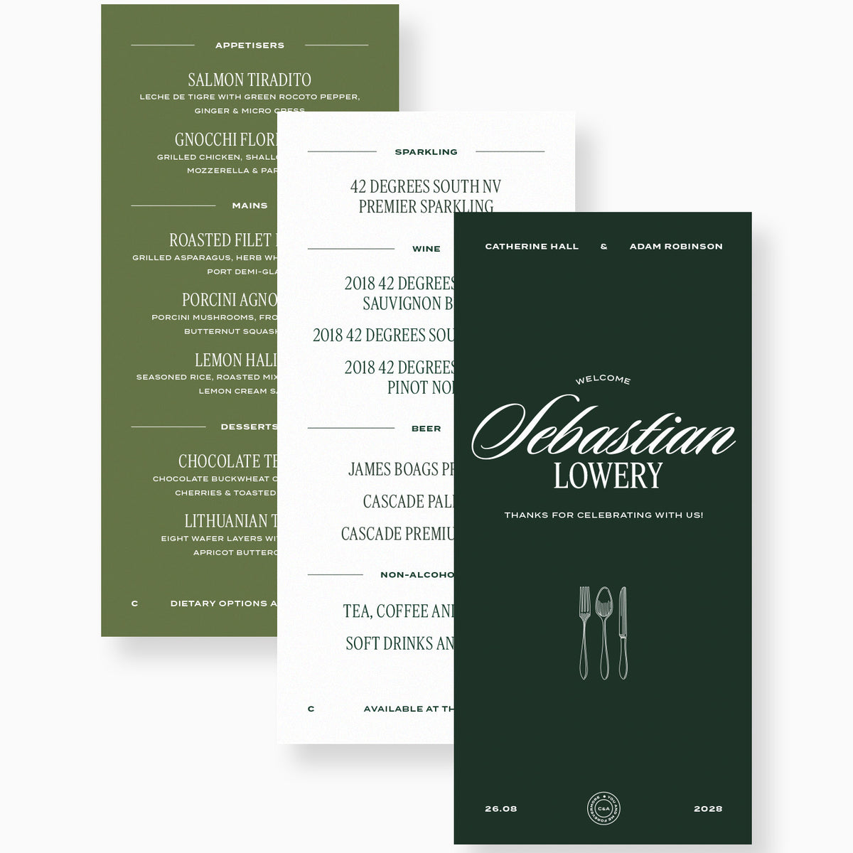 Heritage Statement Menu Package – Peppermint Press