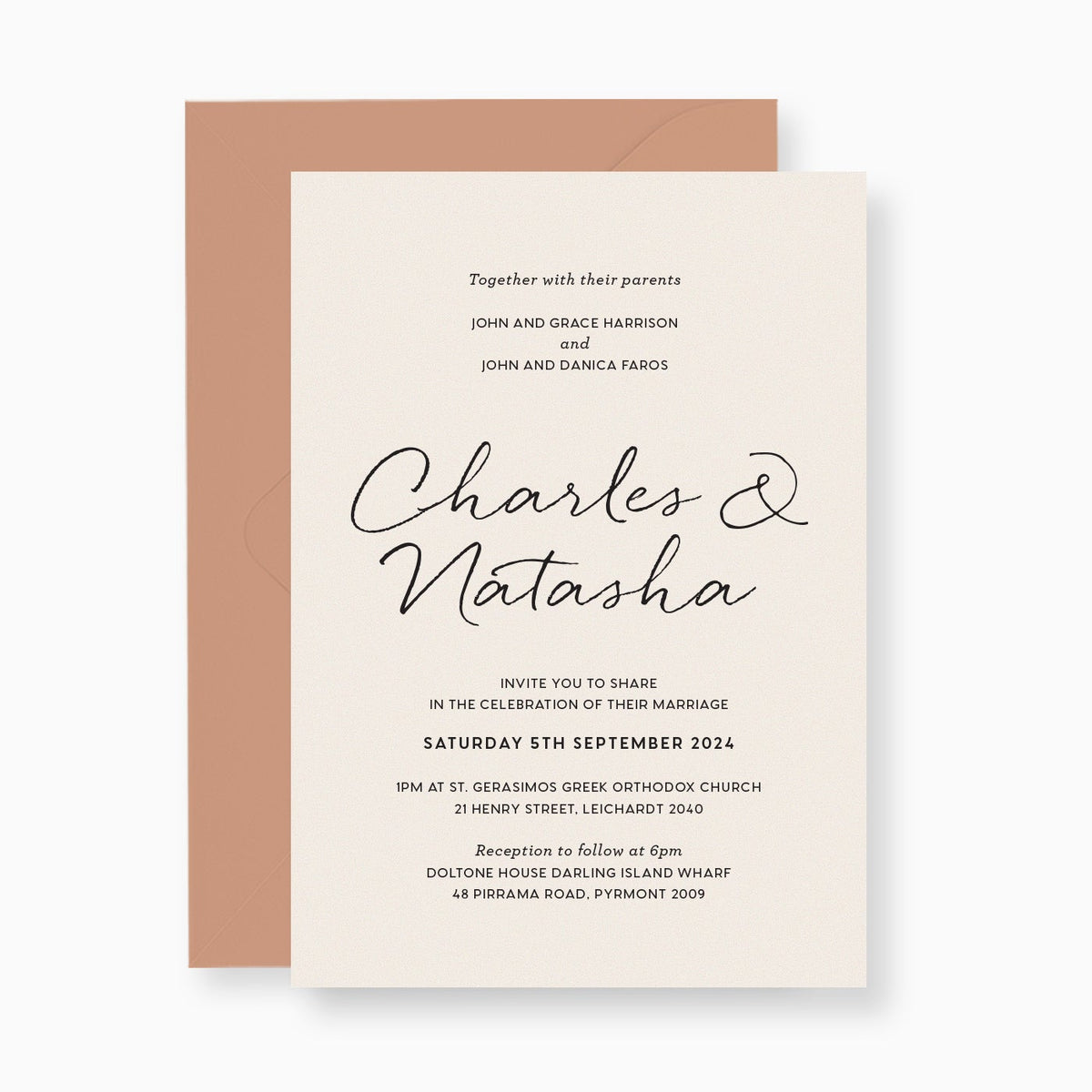 Clair Wedding Invitation – Peppermint Press