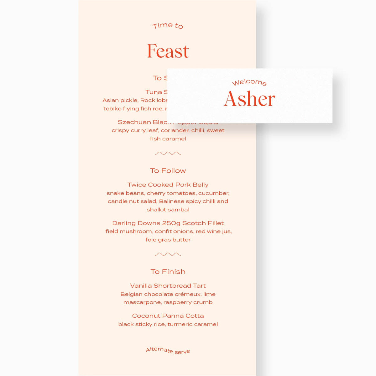 Wave Menu and Place Card Package – Peppermint Press