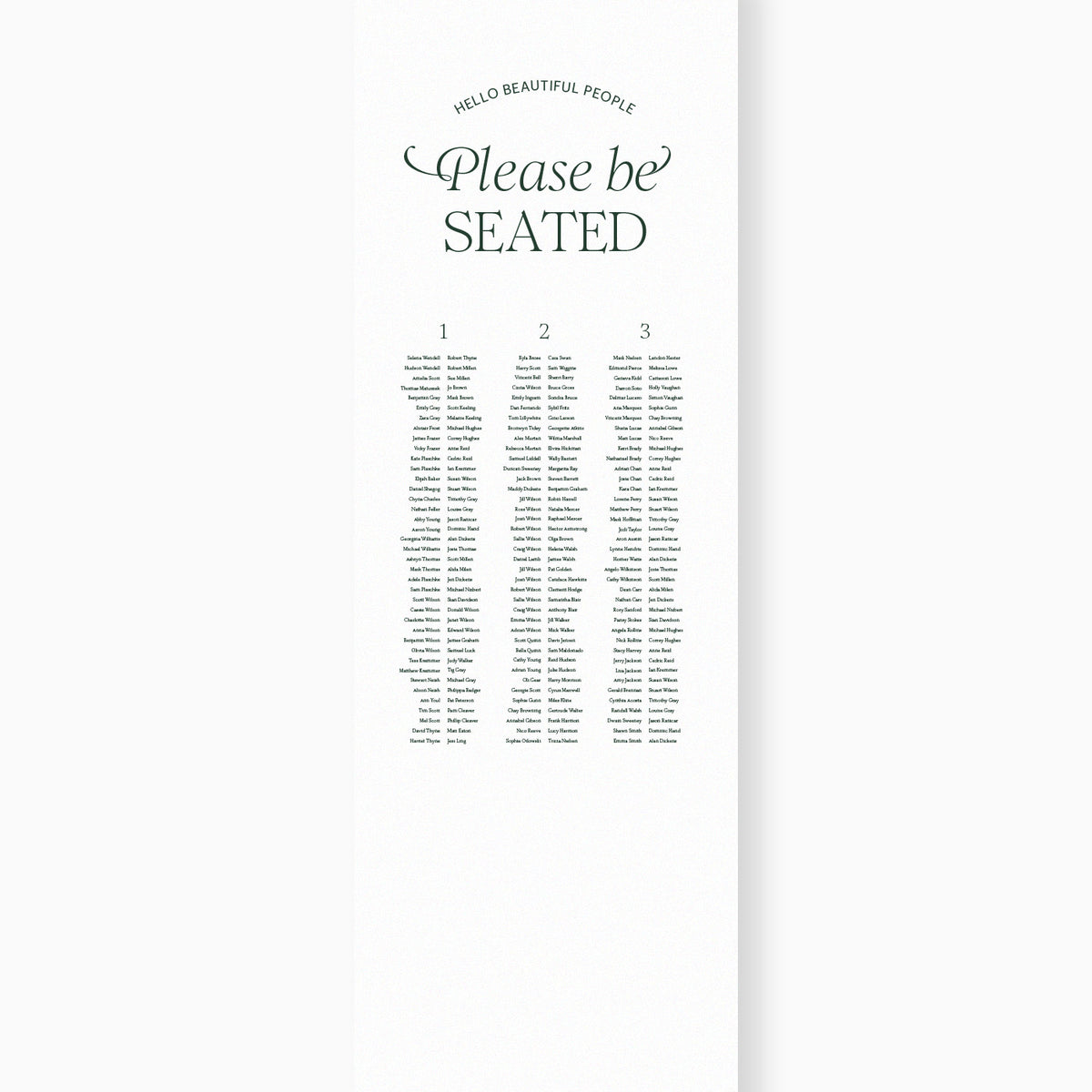 Estate Fabric Seating Chart – Peppermint Press