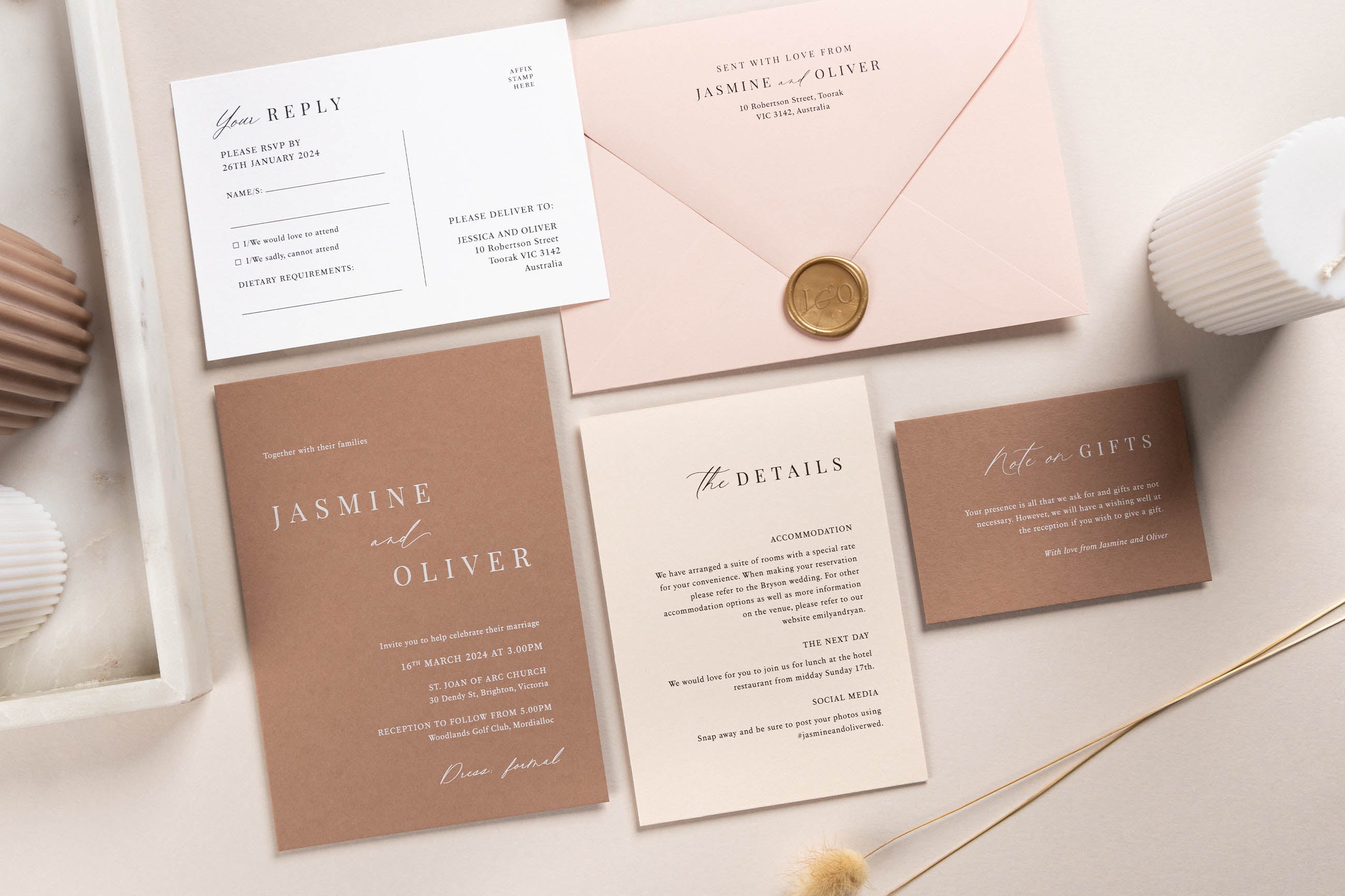 Soleil Wedding Invitation – Peppermint Press