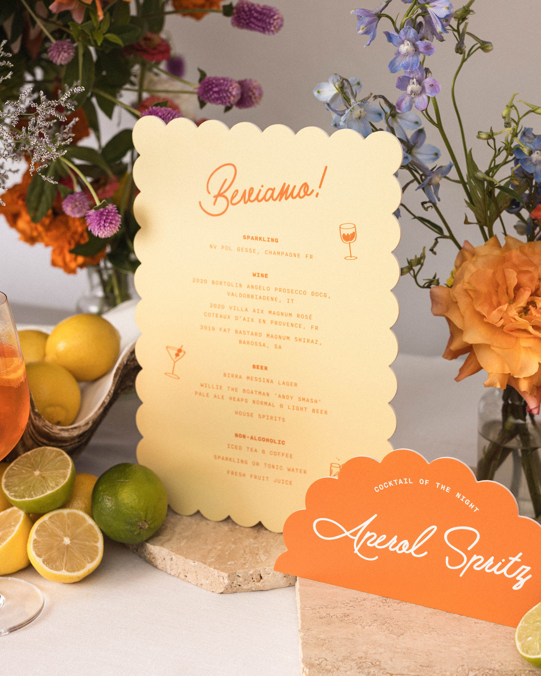 Amalfi Table Menus – Peppermint Press