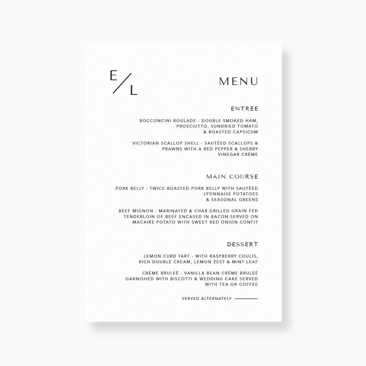 Melbourne Table Menus – Peppermint Press