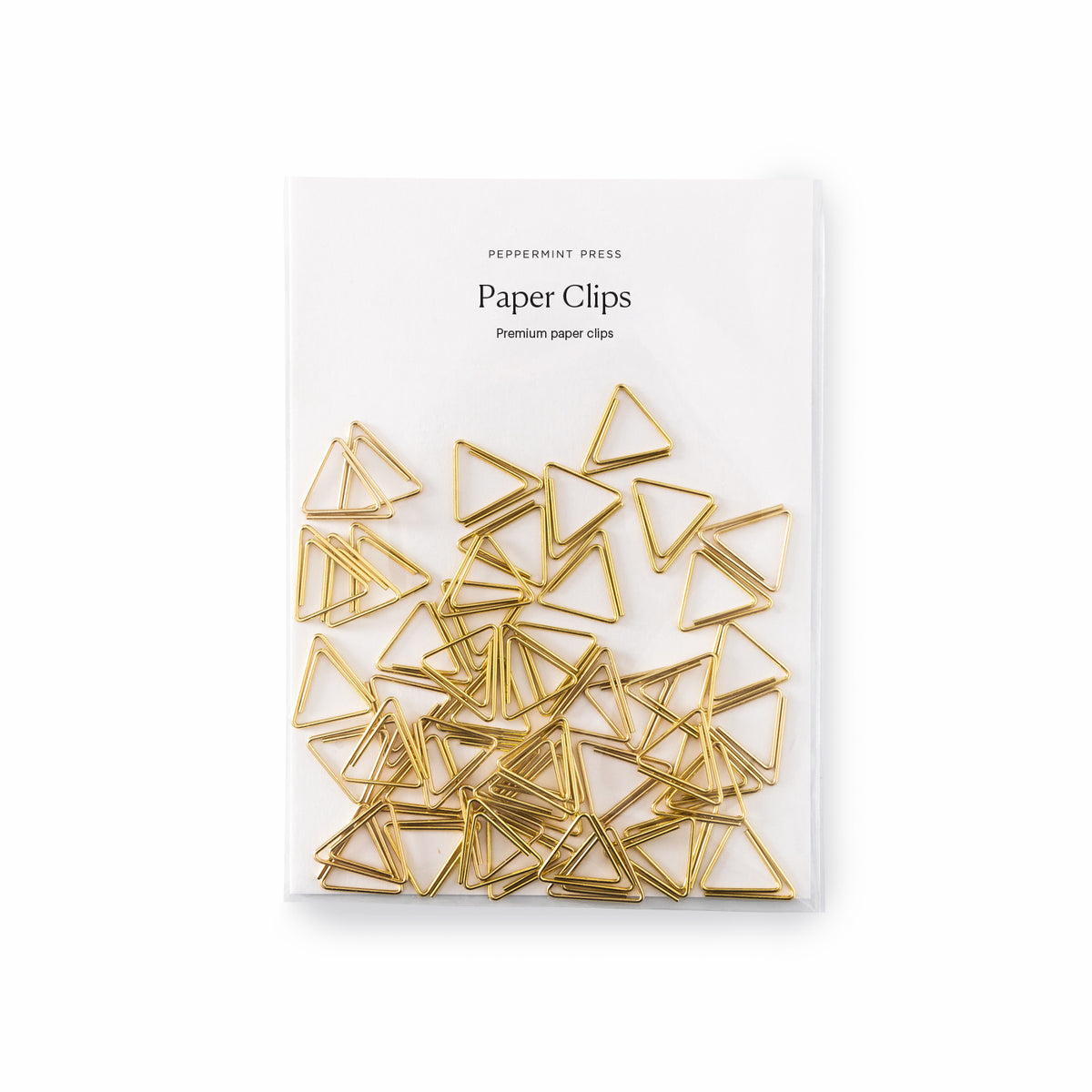Triangle Paper Clips - Gold – Peppermint Press