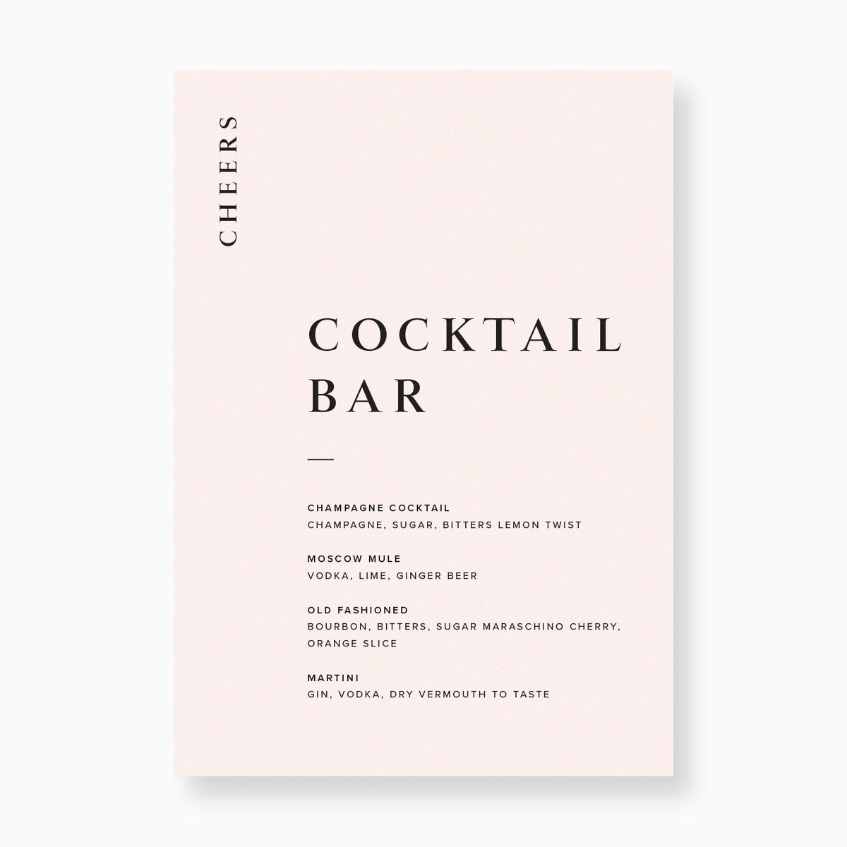 Selena Table Menus – Peppermint Press