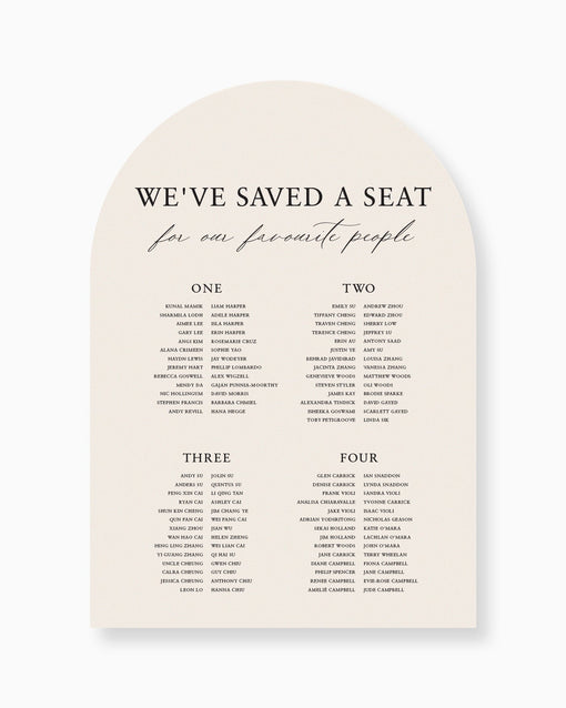 Wedding Seating Charts – Peppermint Press