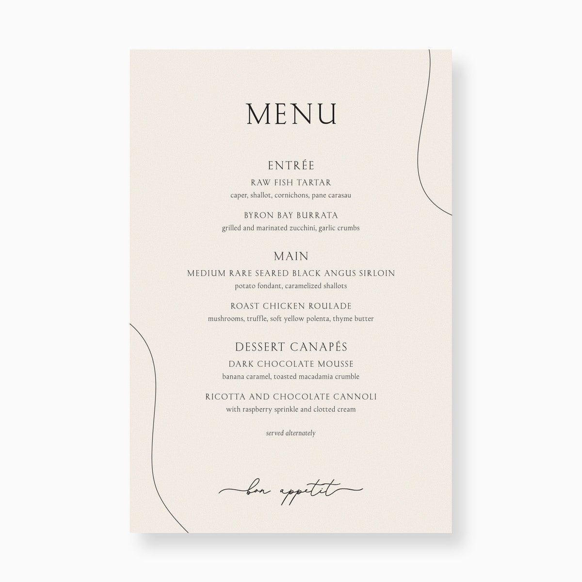 Balmoral Menu – Peppermint Press