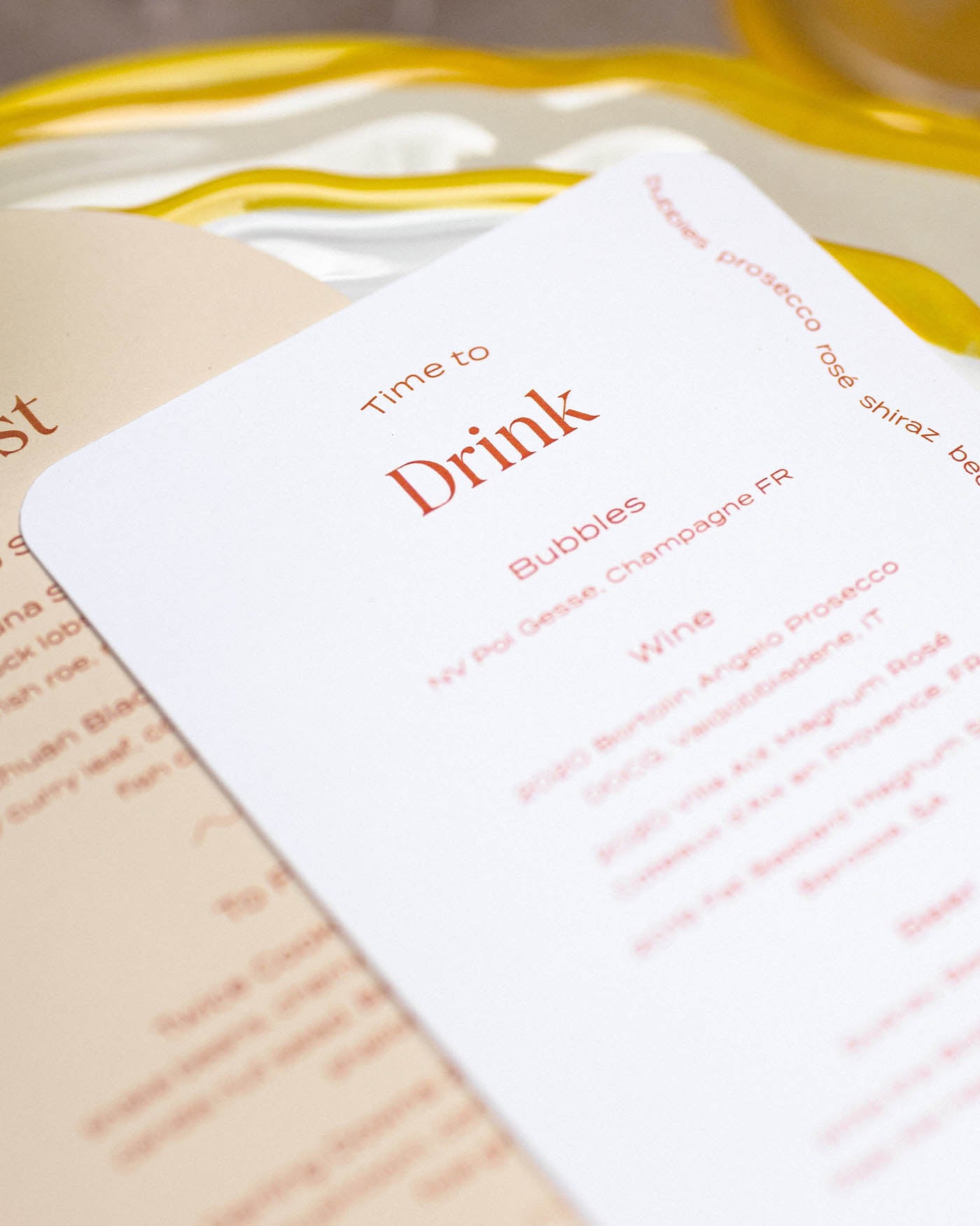 Wave Drinks Menu – Peppermint Press