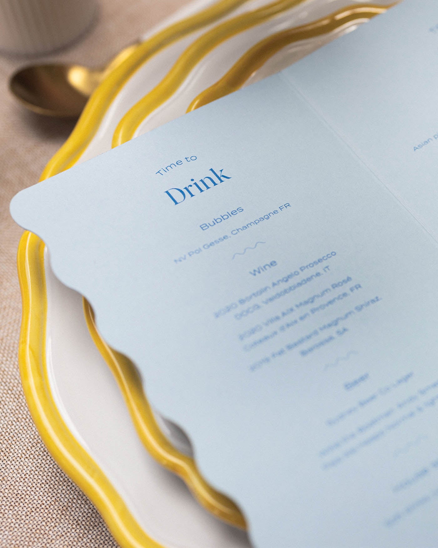 Wave Folding Menu – Peppermint Press