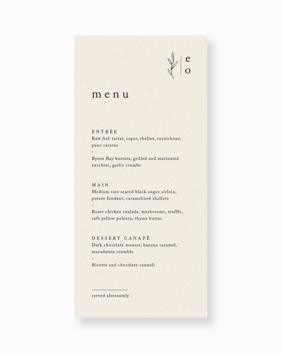 Habitat Menu – Peppermint Press