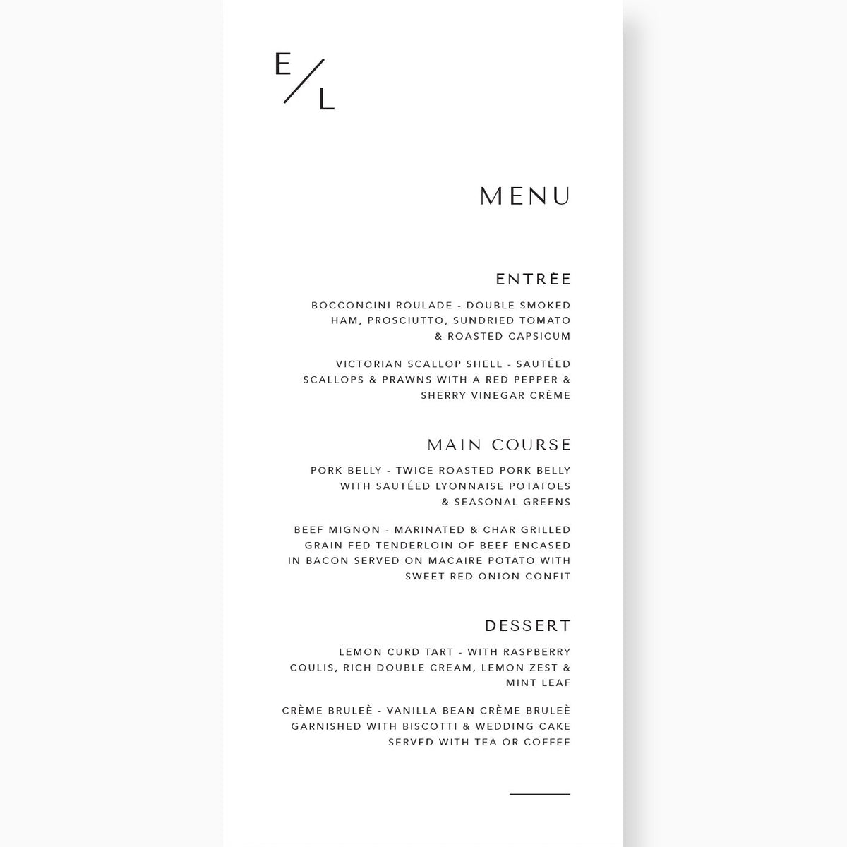 Melbourne Menu – Peppermint Press