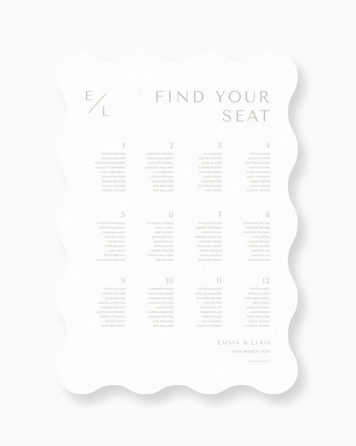 Melbourne Seating Chart – Peppermint Press