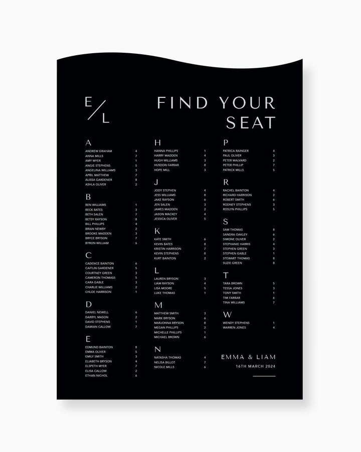 Melbourne Seating Chart – Peppermint Press