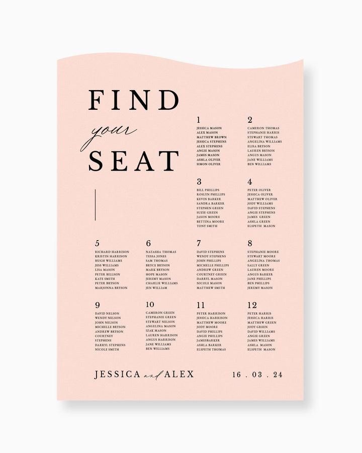 Milan Seating Chart – Peppermint Press