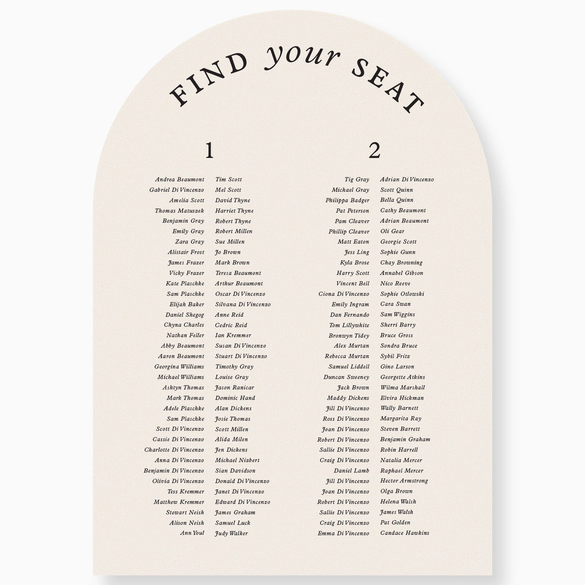 Verona Seating Chart – Peppermint Press