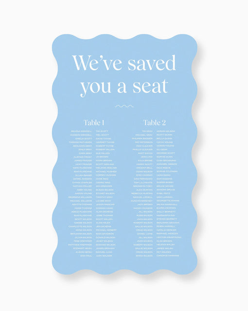 Wave Seating Chart – Peppermint Press